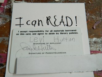 Library Card Frame | Library card craft from NellieBellie