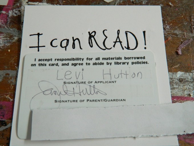 Library Card Frame | Library card craft from NellieBellie