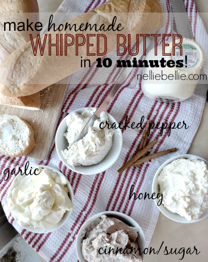 Whipped butter, homemade and delicious from NellieBellie