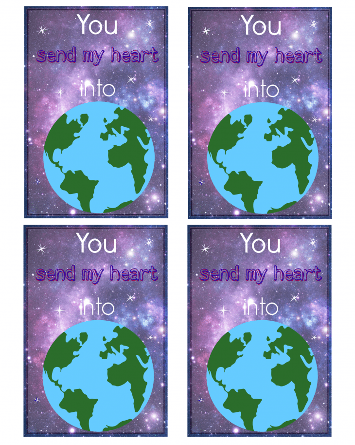 "Orbit" gum Valentines cards for kids with free printable