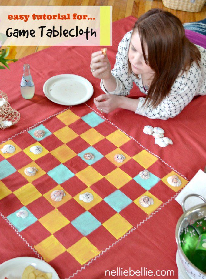 Picnic blanket game board, an easy DIY from NellieBellie