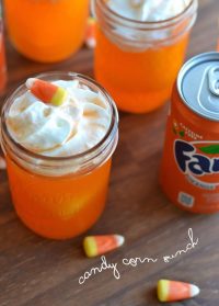 Candy Corn Punch, only 3 ingredients - great Halloween punch recipe!
