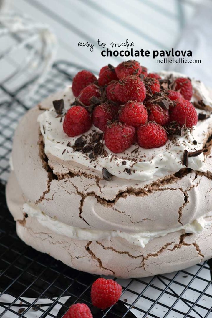 easy Chocolate pavlova recipe | NellieBellie's kitchen