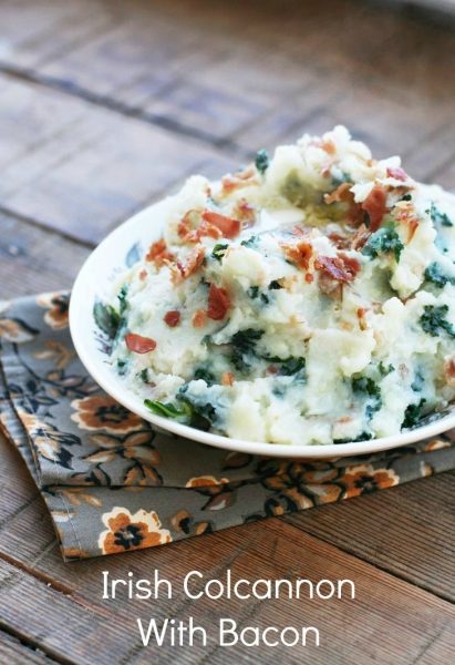Irish Colcannon with bacon (and leftover cakes)