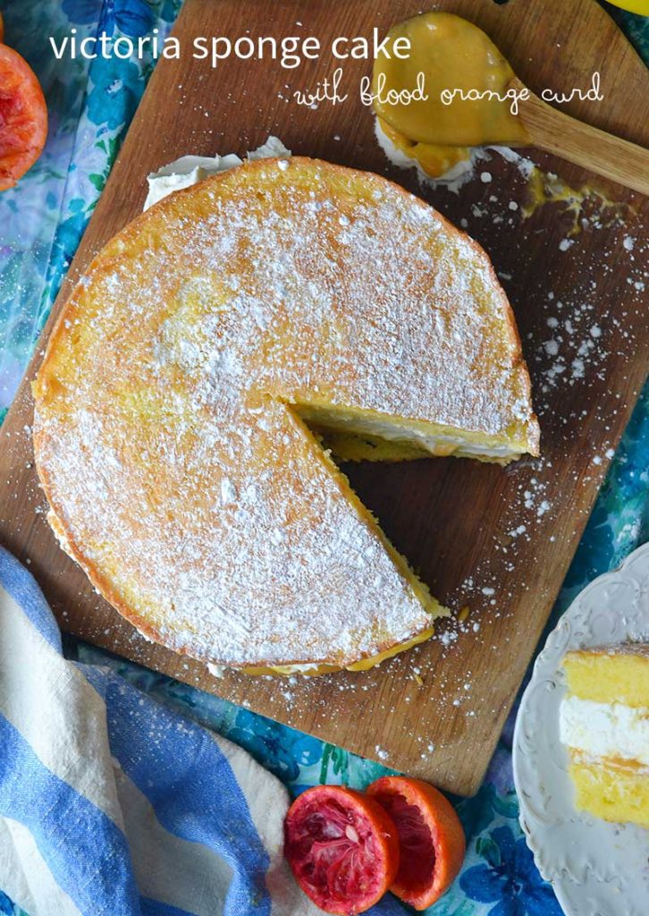 Victoria Sponge Recipe with Blood Orange Curd