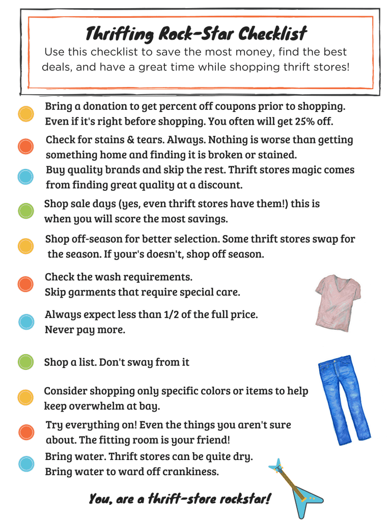 How to Thrift Shop [free printable]