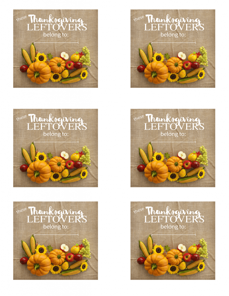 Thanksgiving leftovers station