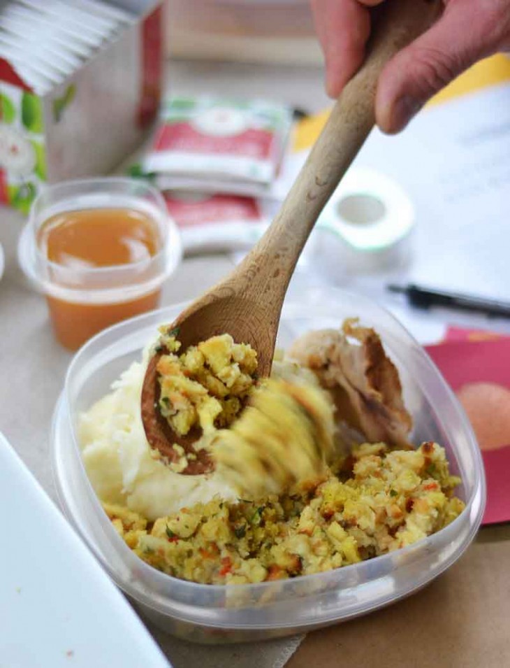 Thanksgiving leftovers station