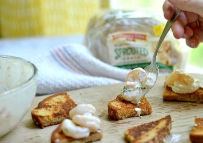 Swedish Toast Skagen | Shrimp Toast Appetizer great for parties!