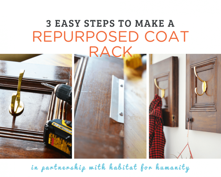Repurposed Cabinet Doors DIY | Coat Rack
