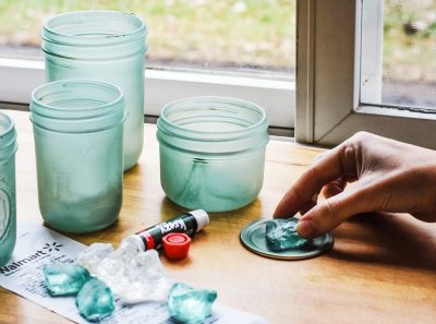 DIY Sea Glass Topped storage jars ⋆ NellieBellie