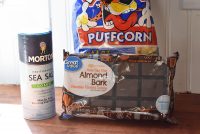 Salted Chocolate Almond Bark Puffcorn | 3 ingredients...NO BAKE!