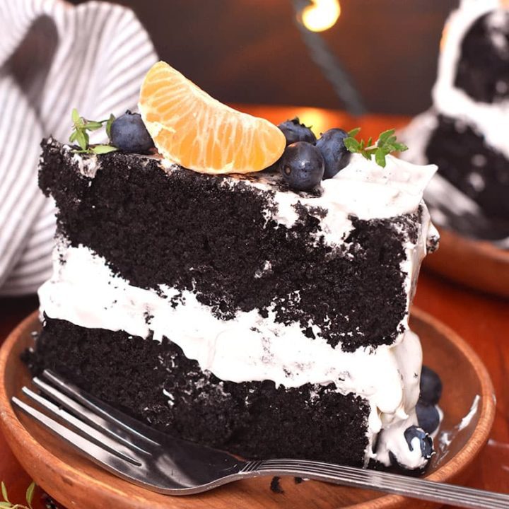 Ultimate Black Cocoa Cake - deep, dark, chocolate cake!
