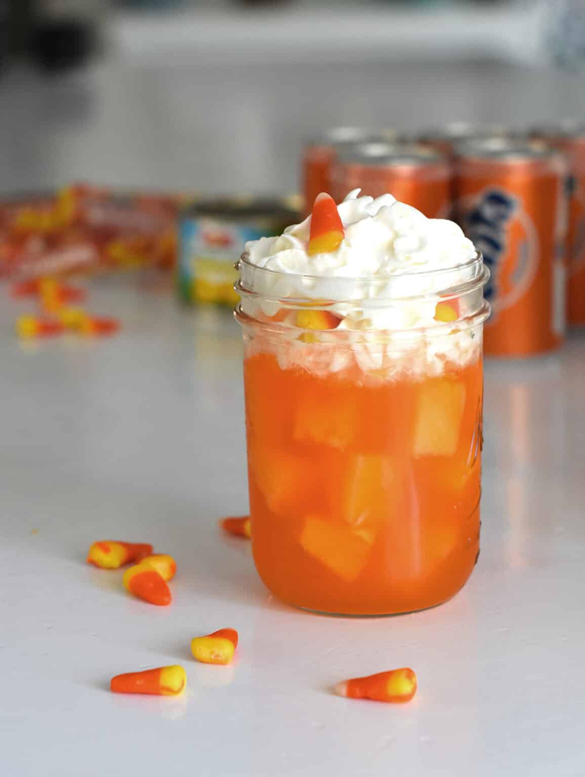 Candy corn fruit cup, only 3 ingredients | Halloween snack