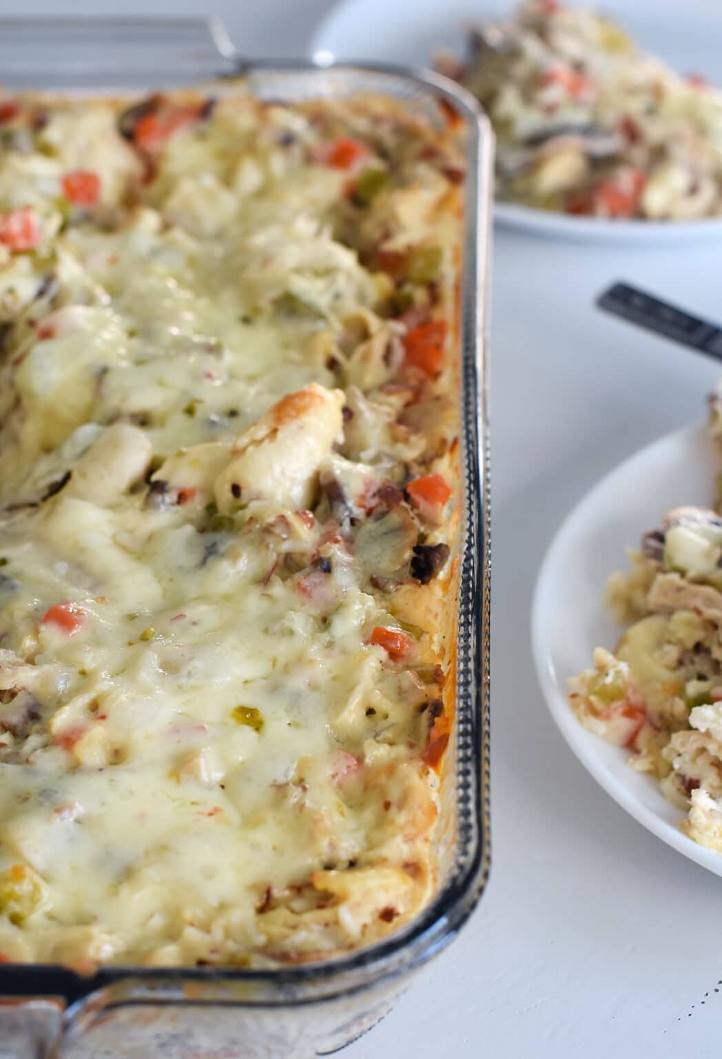 Cheesy Chicken Rice Casserole ⋆ NellieBellie