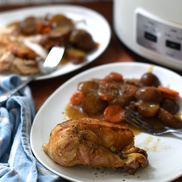 Slow Cooker Whole Chicken Recipe ⋆ NellieBellie
