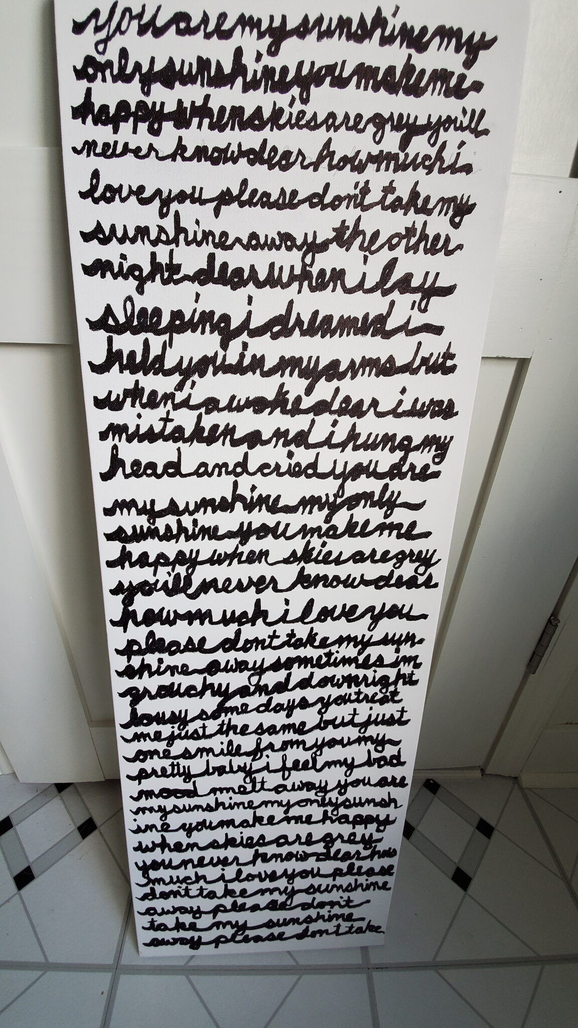 DIY Song Lyric Art (canvas & Sharpie!) ⋆ NellieBellie